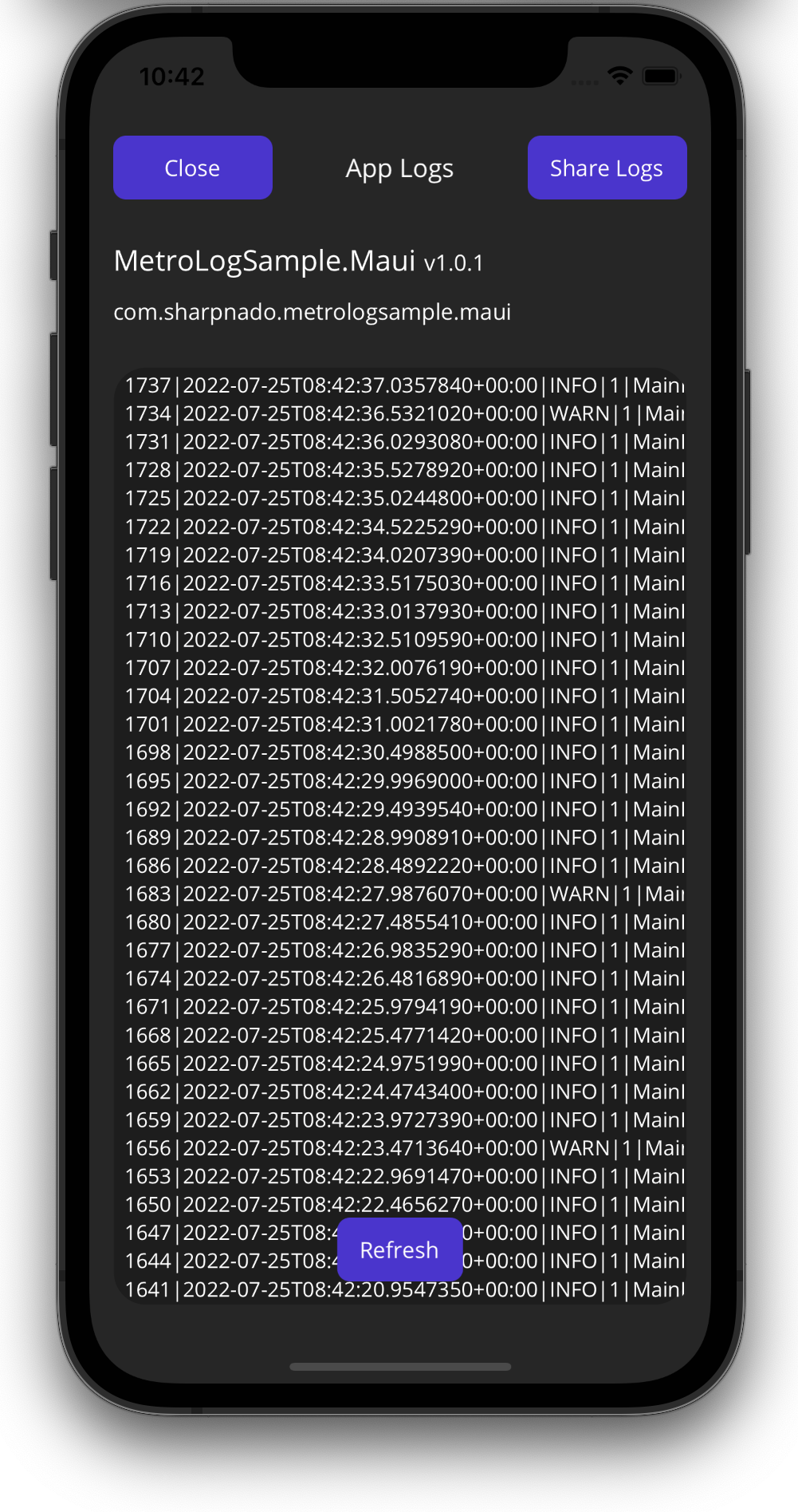 MetroLog.Maui: logging taylor-made for Maui