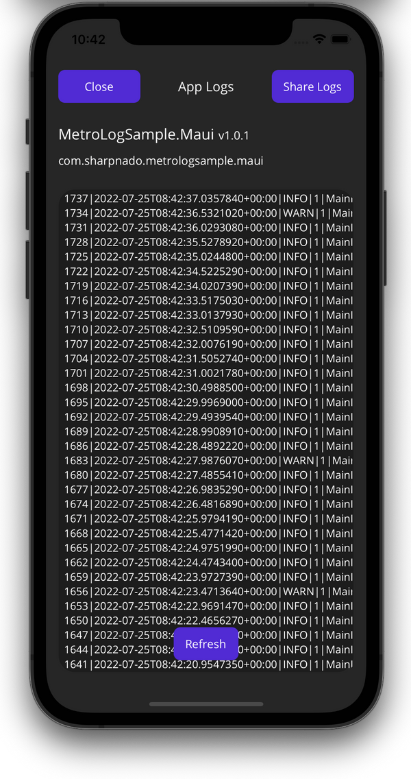 MetroLog.Maui: logging taylor-made for Maui